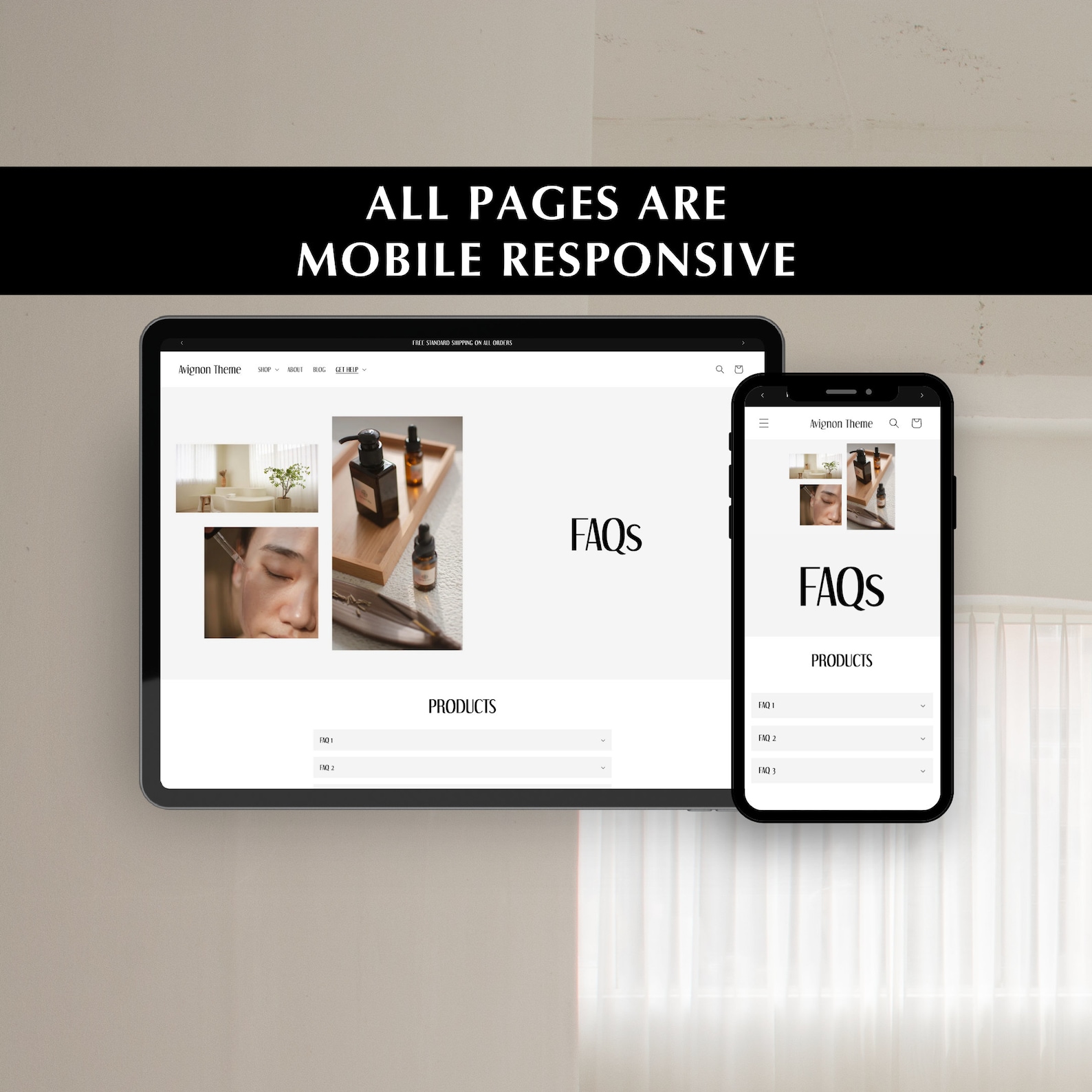 Shopify Theme Minimalist, Aesthetic Luxury Website Design, Elegant ...