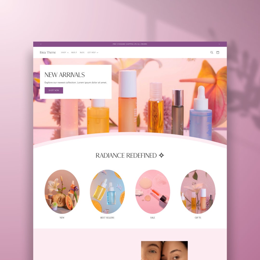 Shopify Theme Minimalist, Aesthetic Luxury Website Design, Elegant ...
