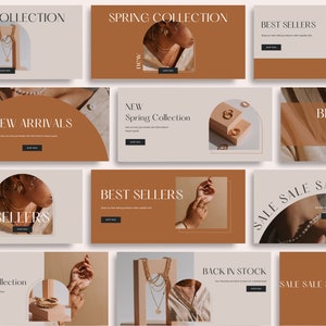 Boho Website Banners, Editable Banners Shopify, DIY Banners, Website ...