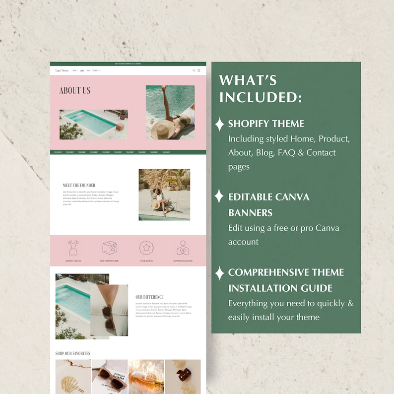 Shopify Theme Minimalist, Aesthetic Luxury Website Design, Elegant ...