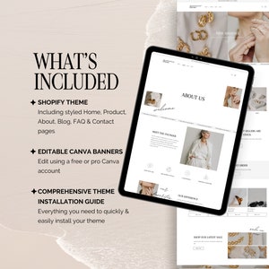 Shopify Theme Minimalist, Aesthetic Luxury Website Design, Elegant ...