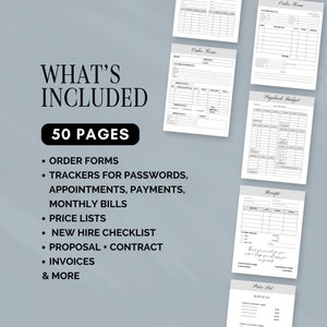 Business Forms Bundle, Order Forms, Canva Template, Printable, Editable ...