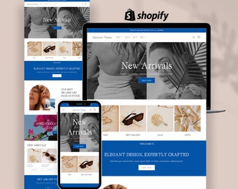 Shopify Theme Minimalist, Aesthetic Luxury Website Design, Elegant ...