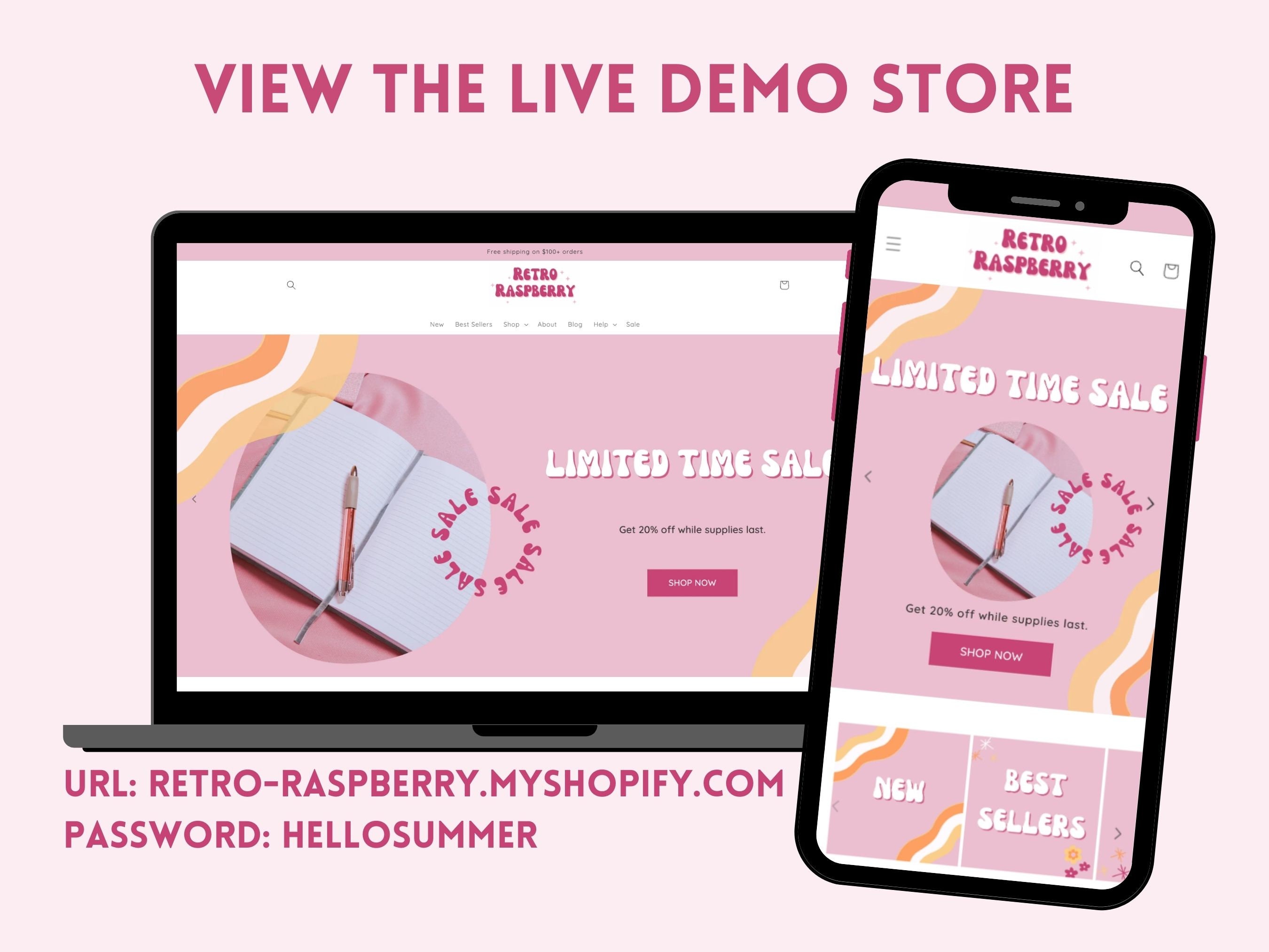 Shopify Theme Retro Boutique Aesthetic Luxury Website Design - Etsy