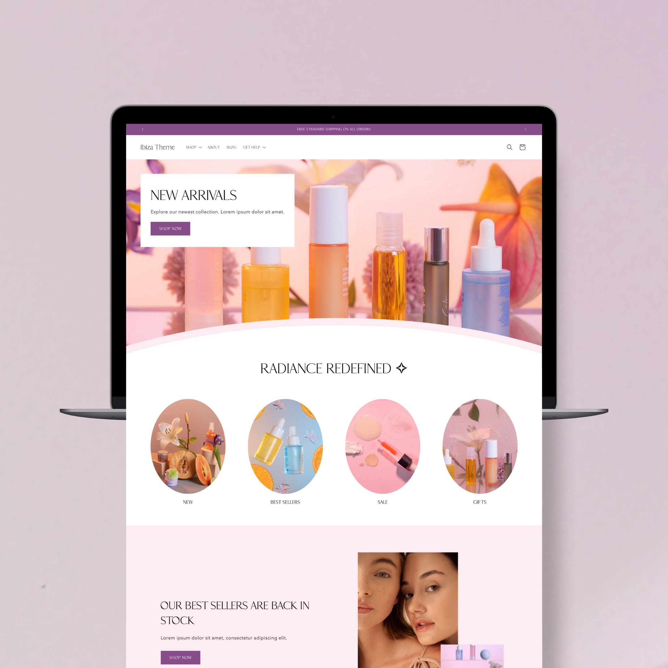 Shopify Theme Minimalist, Aesthetic Luxury Website Design, Elegant ...