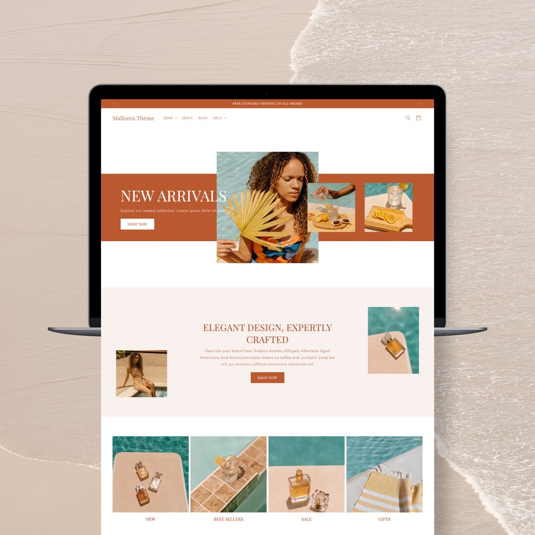Shopify Theme Minimalist, Aesthetic Luxury Website Design, Elegant ...