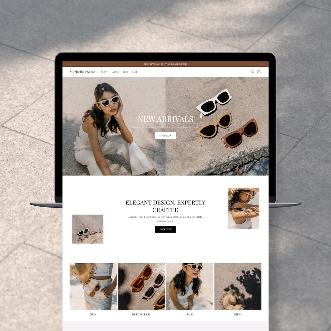 Shopify Theme Minimalist, Aesthetic Luxury Website Design, Elegant ...