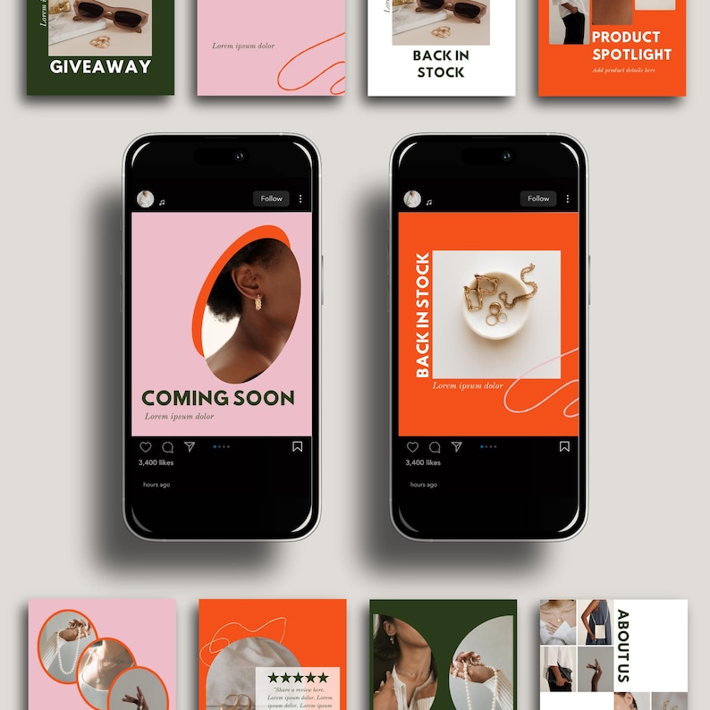 52 Instagram Post Templates for Small Businesses Ecommerce Online ...