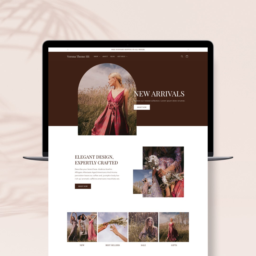 Shopify Theme Minimalist, Aesthetic Luxury Website Design, Elegant ...