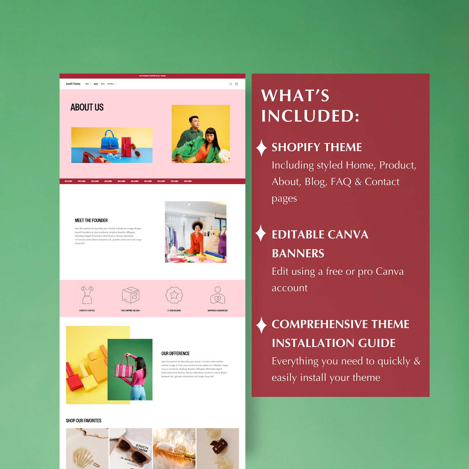 Shopify Theme Minimalist, Aesthetic Luxury Website Design, Elegant ...