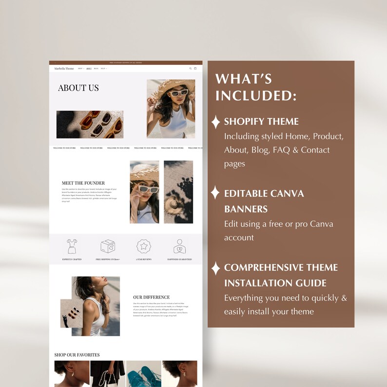 Shopify Theme Minimalist, Aesthetic Luxury Website Design, Elegant ...