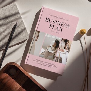Business Plan Template, Planner for Small Business, Printable Pink ...