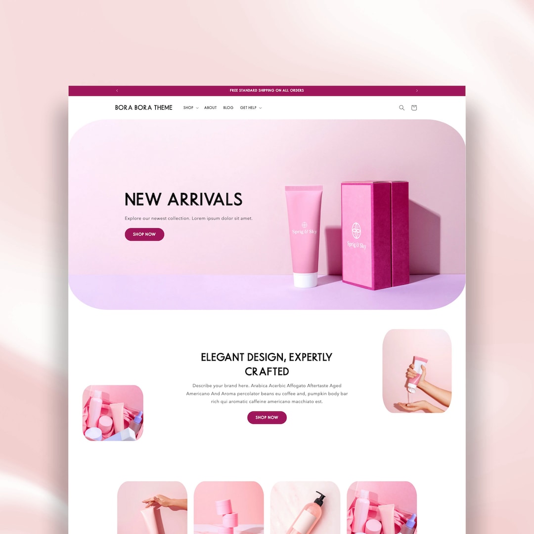 Shopify Theme, Shopify Website Template, Website Design, Website Banner ...
