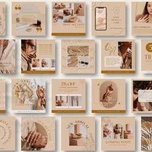 85 Boho Instagram Post Templates for Small Businesses Ecommerce Online ...