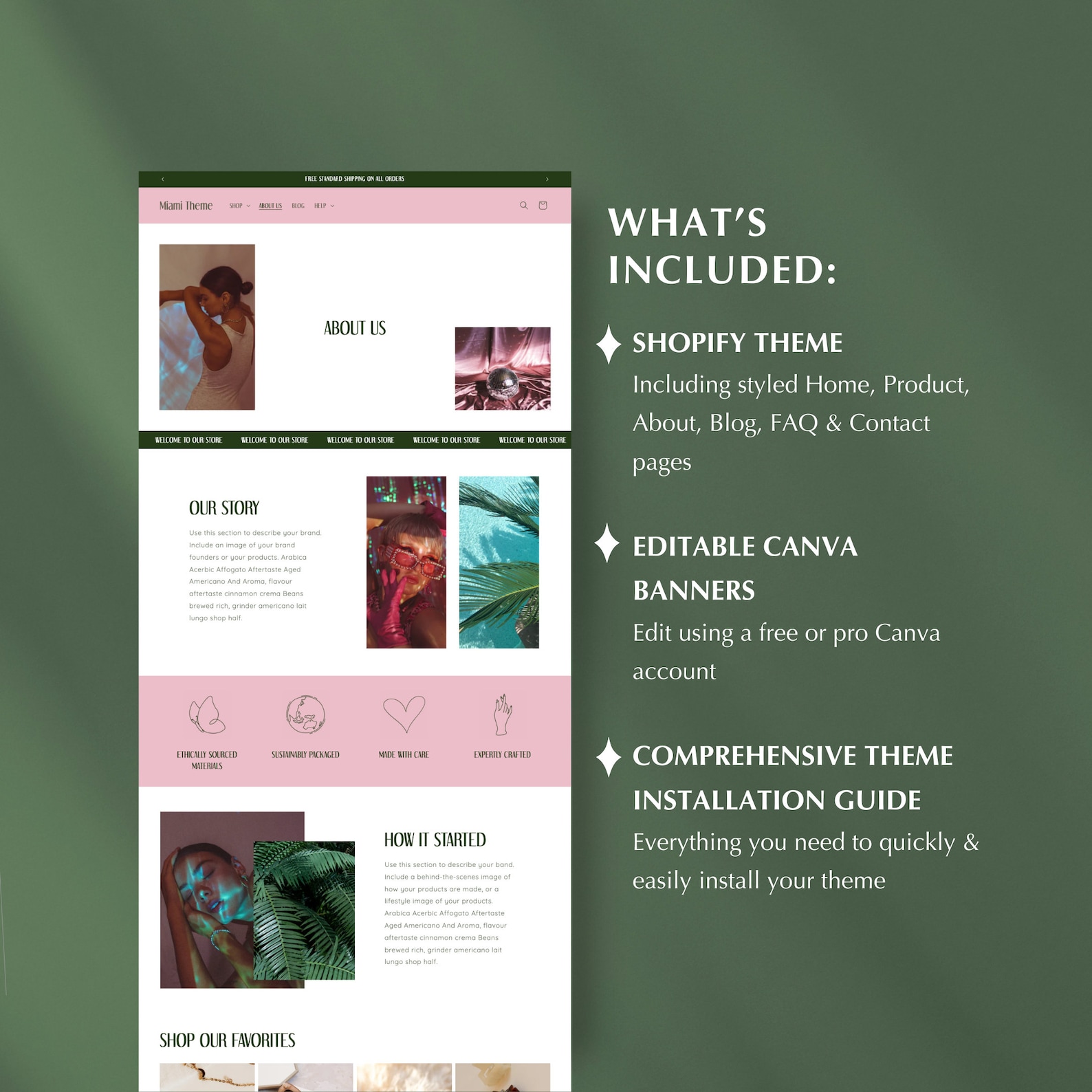 Shopify Theme Minimalist, Aesthetic Luxury Website Design, Elegant ...