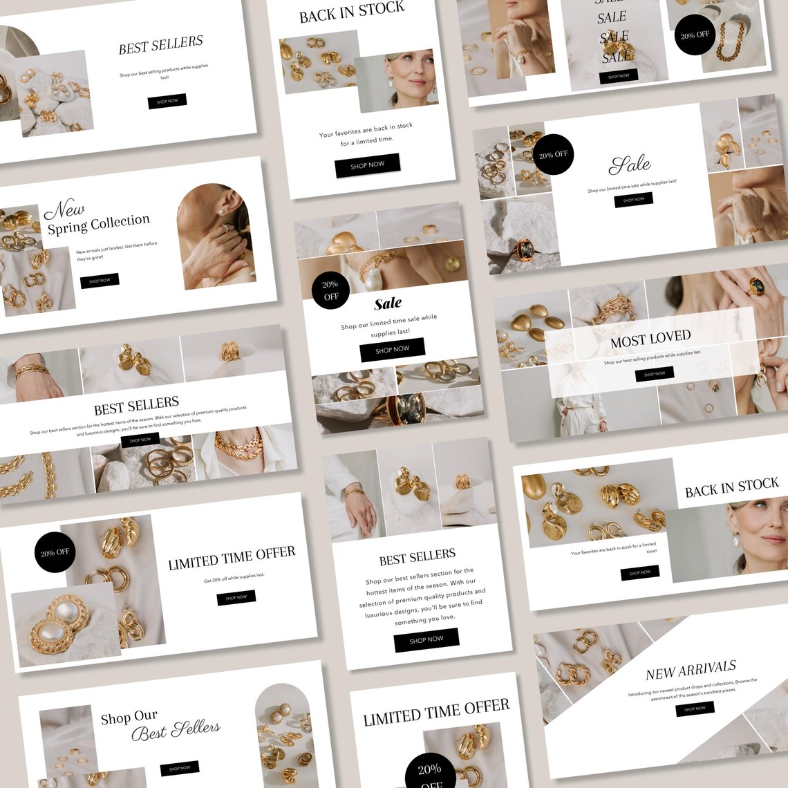 Minimalist Website Banners, Editable Banners Shopify, DIY Banners ...