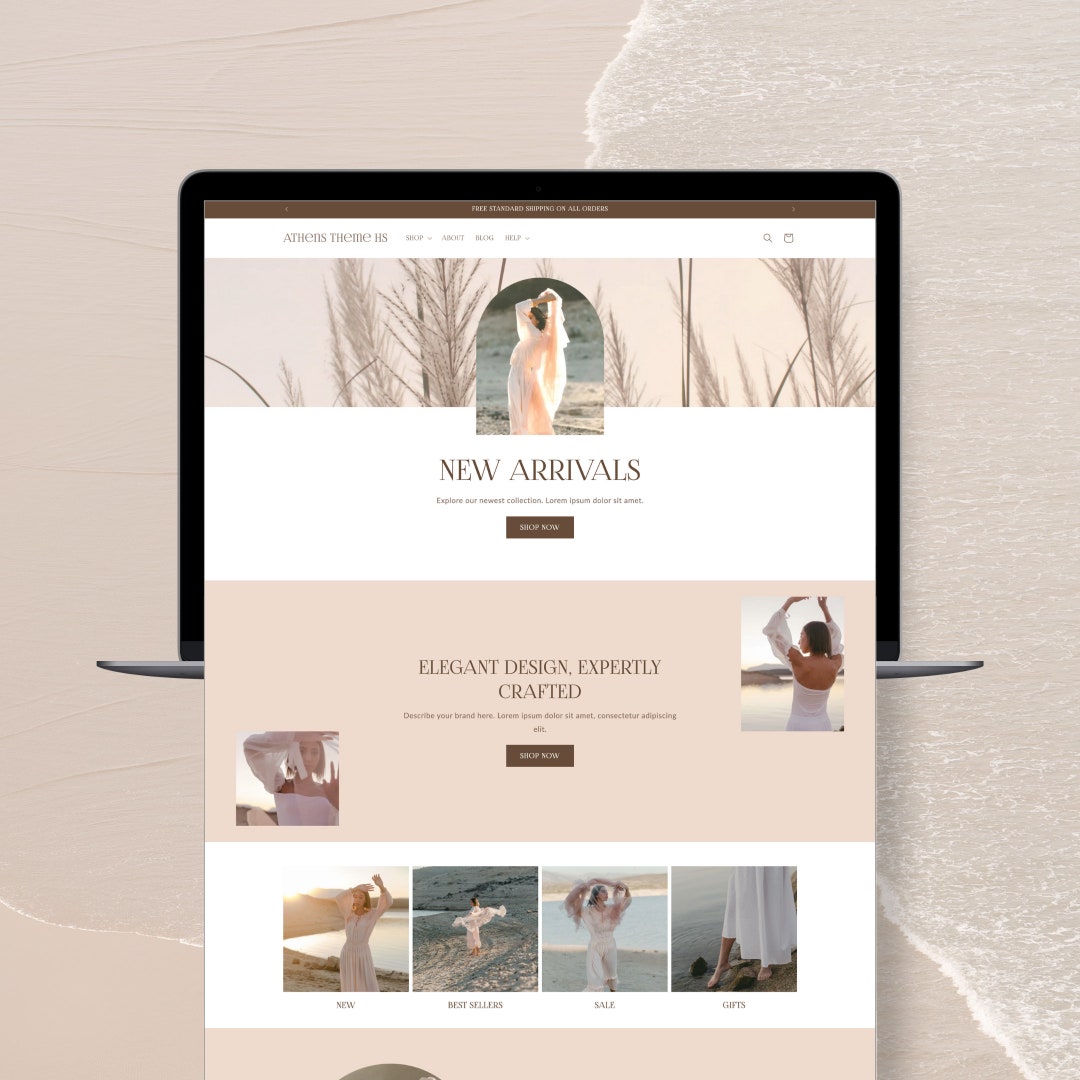 Shopify Theme Minimalist, Aesthetic Luxury Website Design, Elegant ...