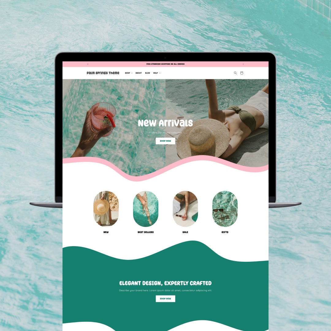 Shopify Theme Minimalist, Aesthetic Luxury Website Design, Elegant ...