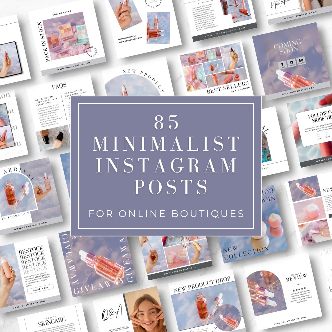 85 Minimalist Luxe Instagram Post Templates for Small Businesses ...
