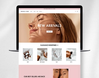 Shopify Theme Minimalist, Aesthetic Luxury Website Design, Elegant ...