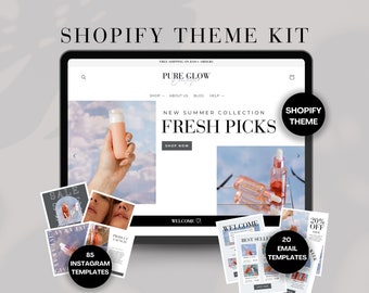 Shopify Theme Minimalist, Aesthetic Luxury Website Design, Elegant ...