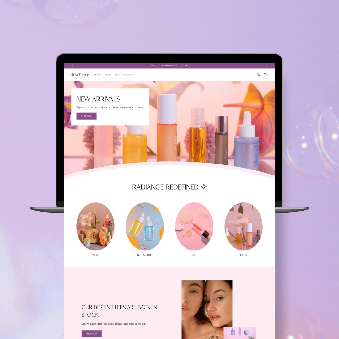 Shopify Theme Minimalist, Aesthetic Luxury Website Design, Elegant ...