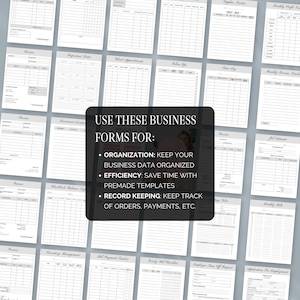 Business Forms Bundle, Order Forms, Canva Template, Printable, Editable ...
