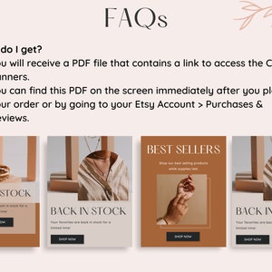 Boho Website Banners, Editable Banners Shopify, DIY Banners, Website ...