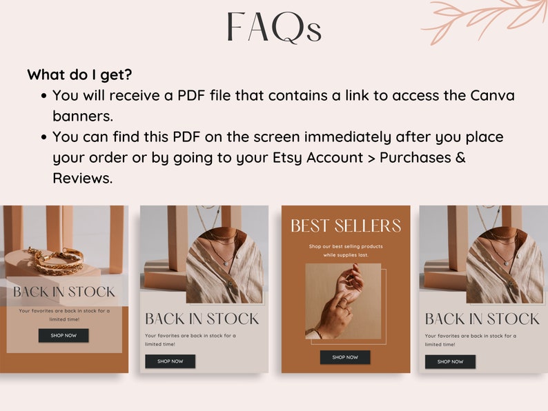 Boho Website Banners Editable Banners Shopify DIY Banners - Etsy