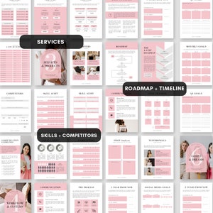 Business Plan Template, Planner for Small Business, Printable Pink ...