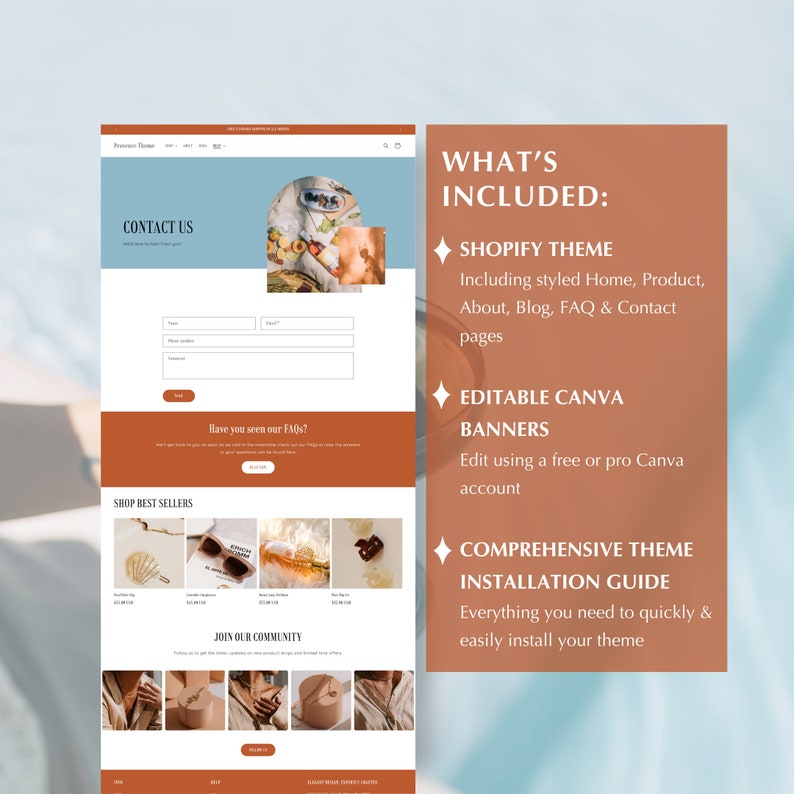 Shopify Theme Minimalist, Aesthetic Luxury Website Design, Elegant ...