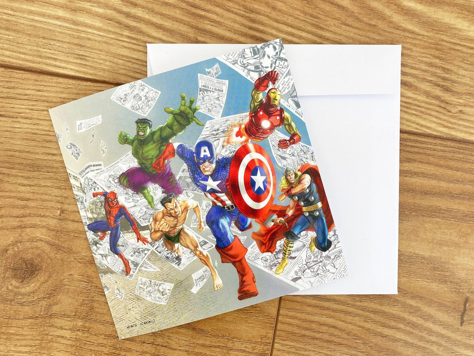 Marvel Birthday Card, Marvel Superhero Greeting Card, Thank You Card ...