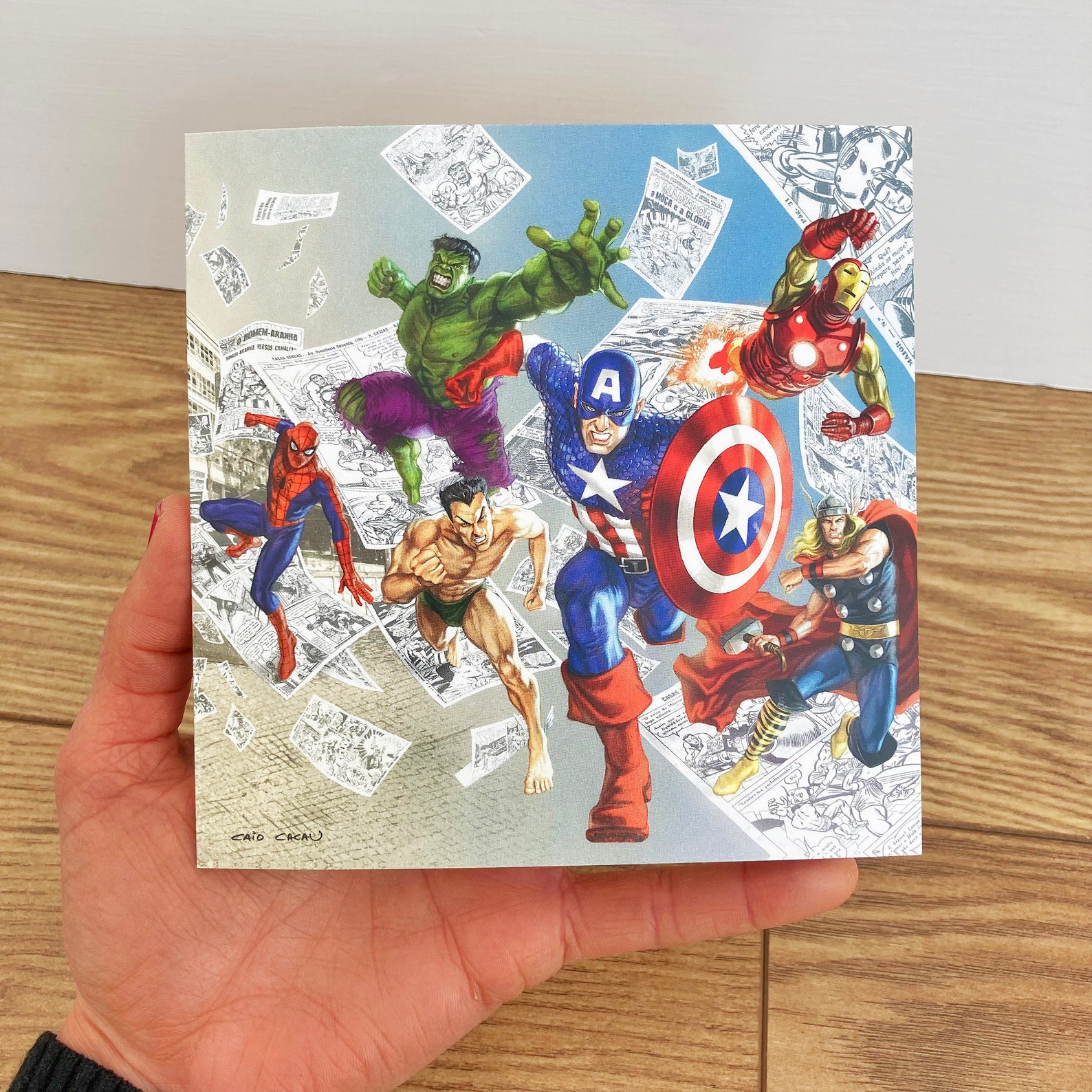 Marvel Birthday Card, Marvel Superhero Greeting Card, Thank You Card ...