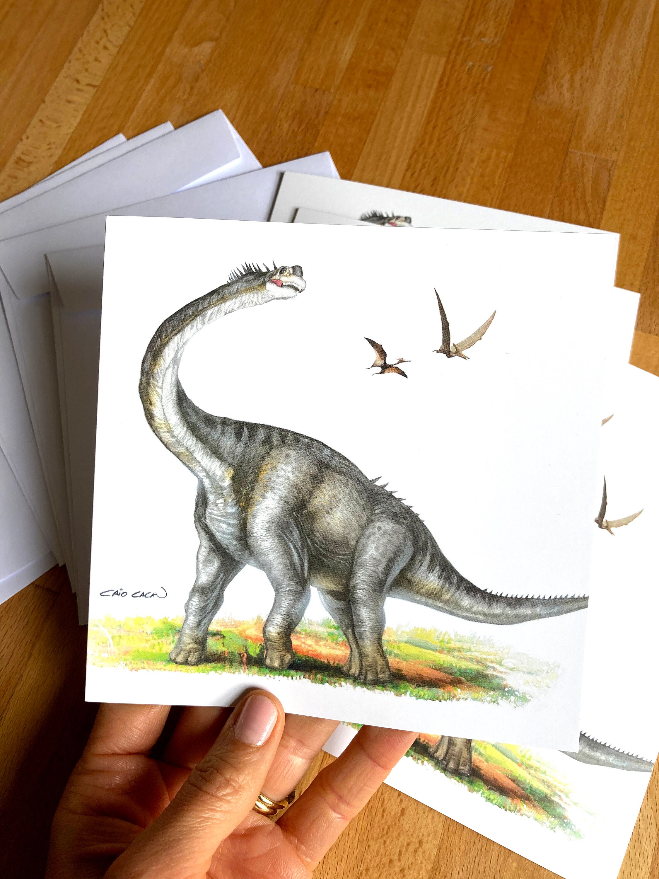Personalised Dinosaur Birthday Card Realistic Brachiosaurus - Etsy UK