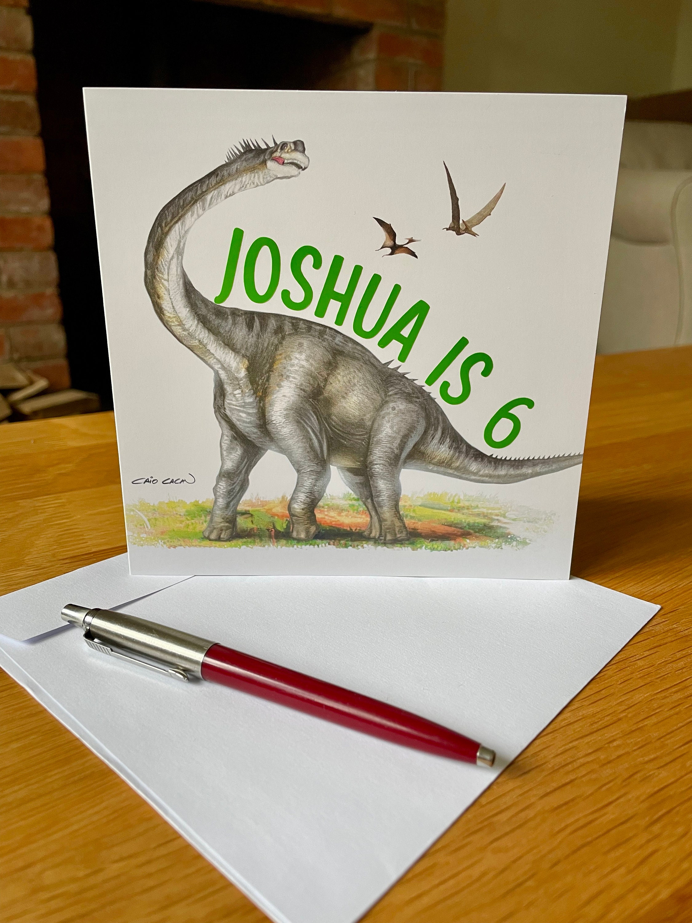 Personalised Dinosaur Birthday Card Realistic Brachiosaurus - Etsy UK