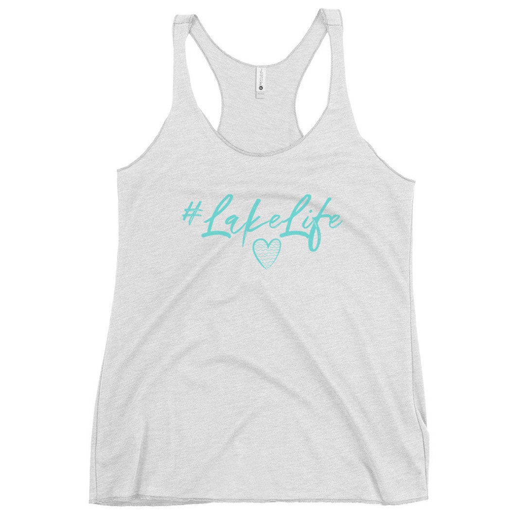 Lake Life Tank- Cute Popular Woman's Tri-blend Racerback Tank Top ...