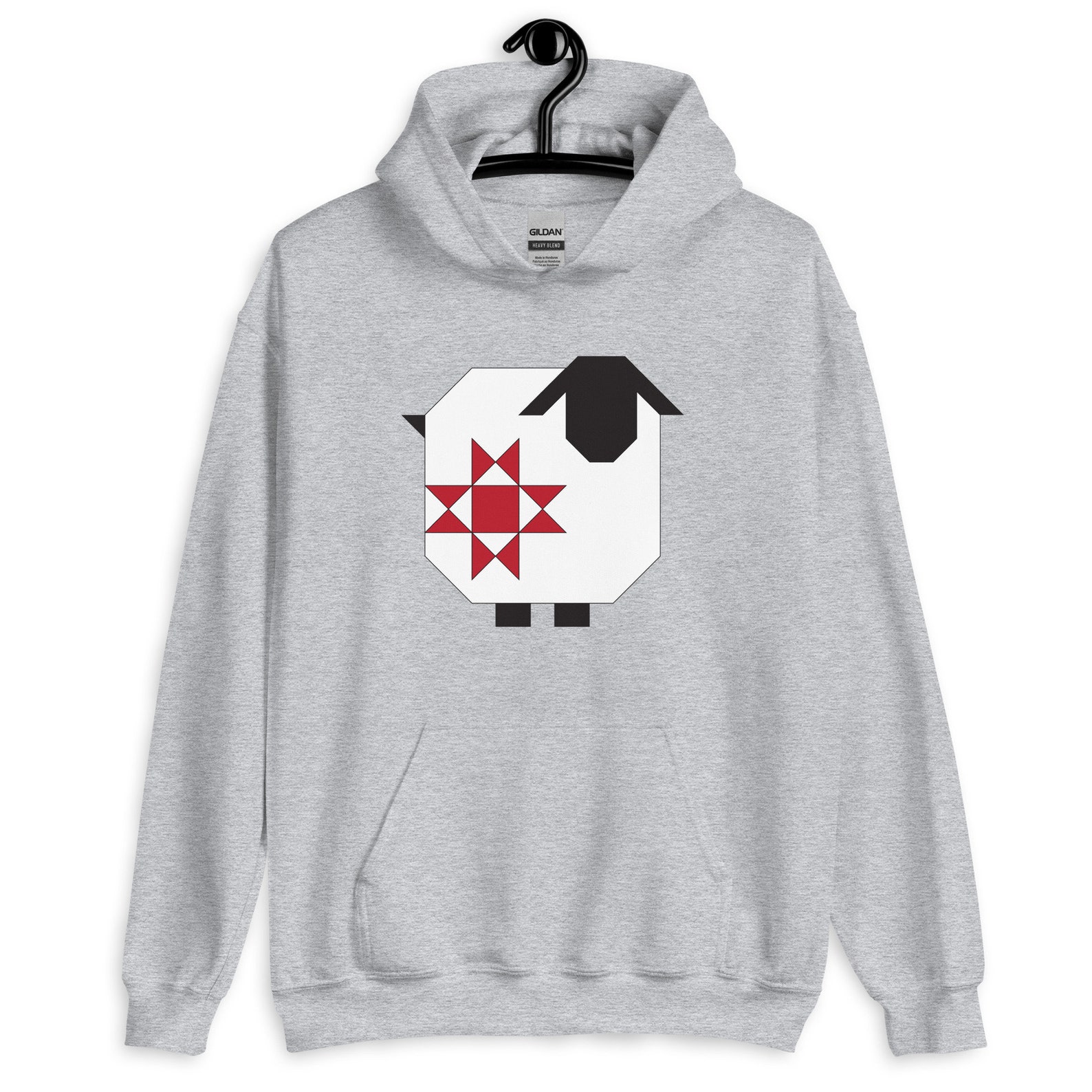Wooly Stars Sheep Hoodie by Corey Yoder of Coriander Quilts (UNISEX ...
