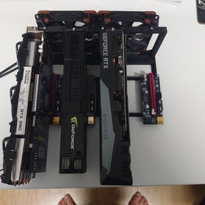 Ripe3d Quad External GPU Graphics Card Stand for DIY Mining Rig, Multi ...