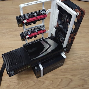 Ripe3d Quad External GPU Graphics Card Stand for DIY Mining Rig, Multi ...