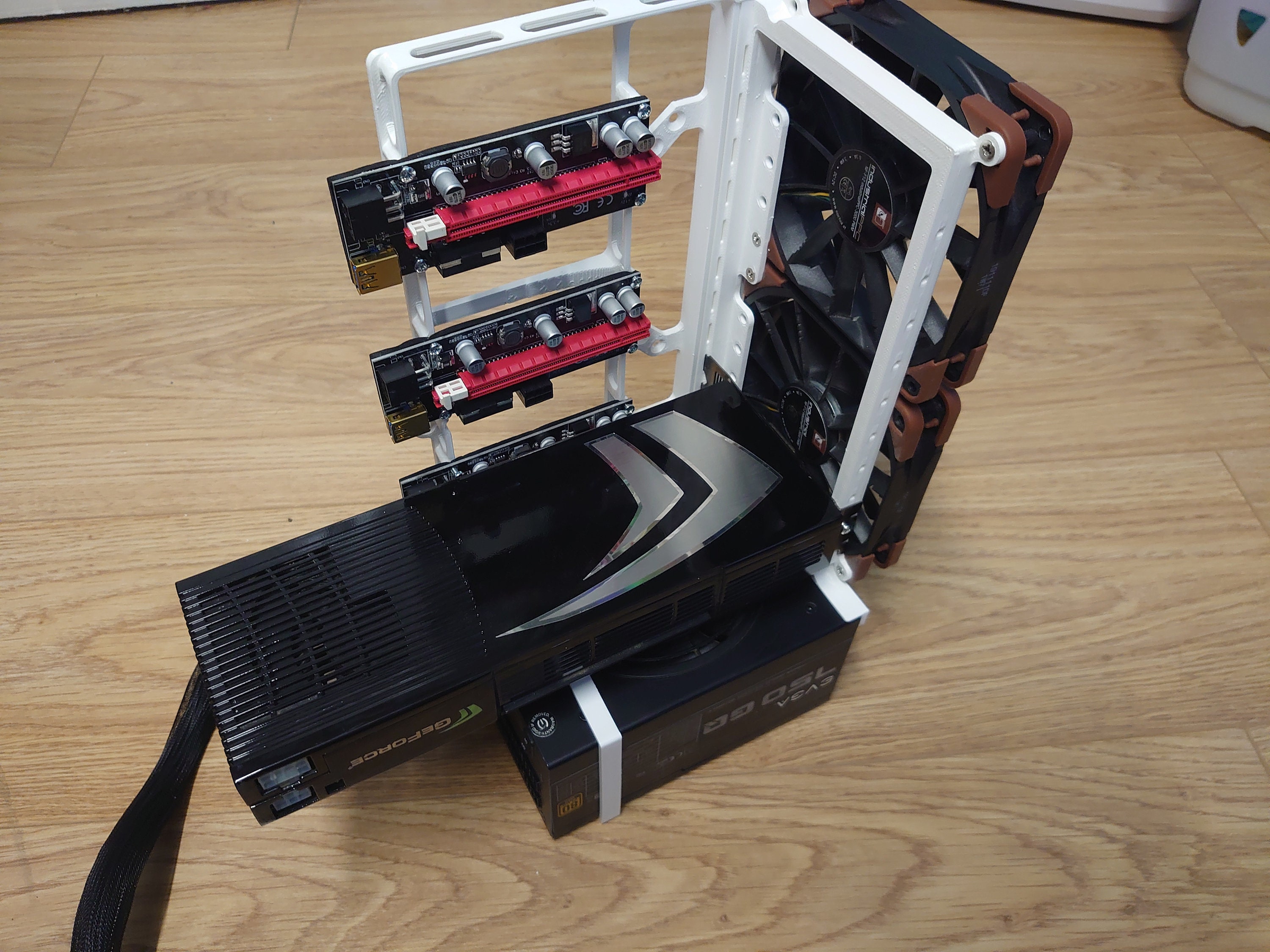 Ripe3d Quad External GPU Graphics Card Stand for DIY Mining Rig, Multi ...