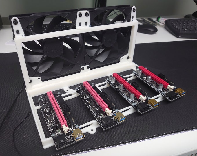 Ripe3d Quad External GPU Graphics Card Stand for DIY Mining Rig, Multi ...