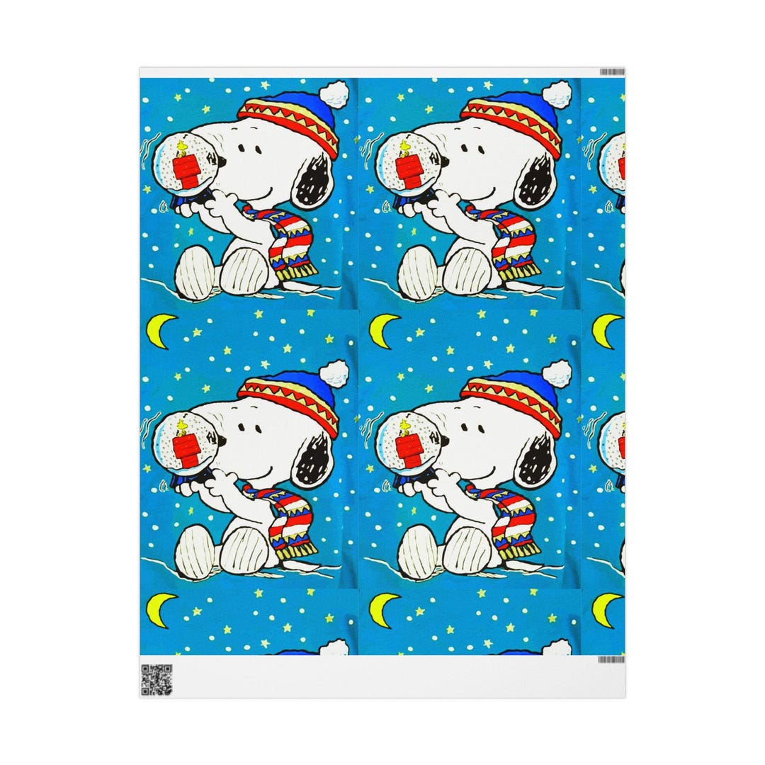 Snoopy Holiday Wrapping Paper, Fun Gift Wrap for Christmas, Birthday ...