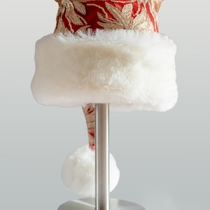 Gold Embroidered Santa Hat - Etsy