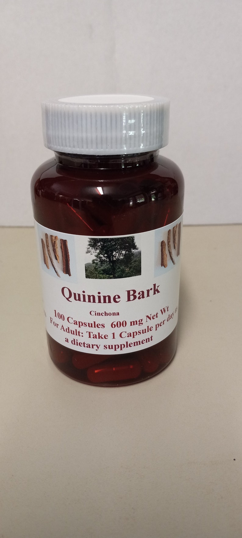QUININE CINCHONA 100 CAPSULES 600MG Premium Quality - Etsy