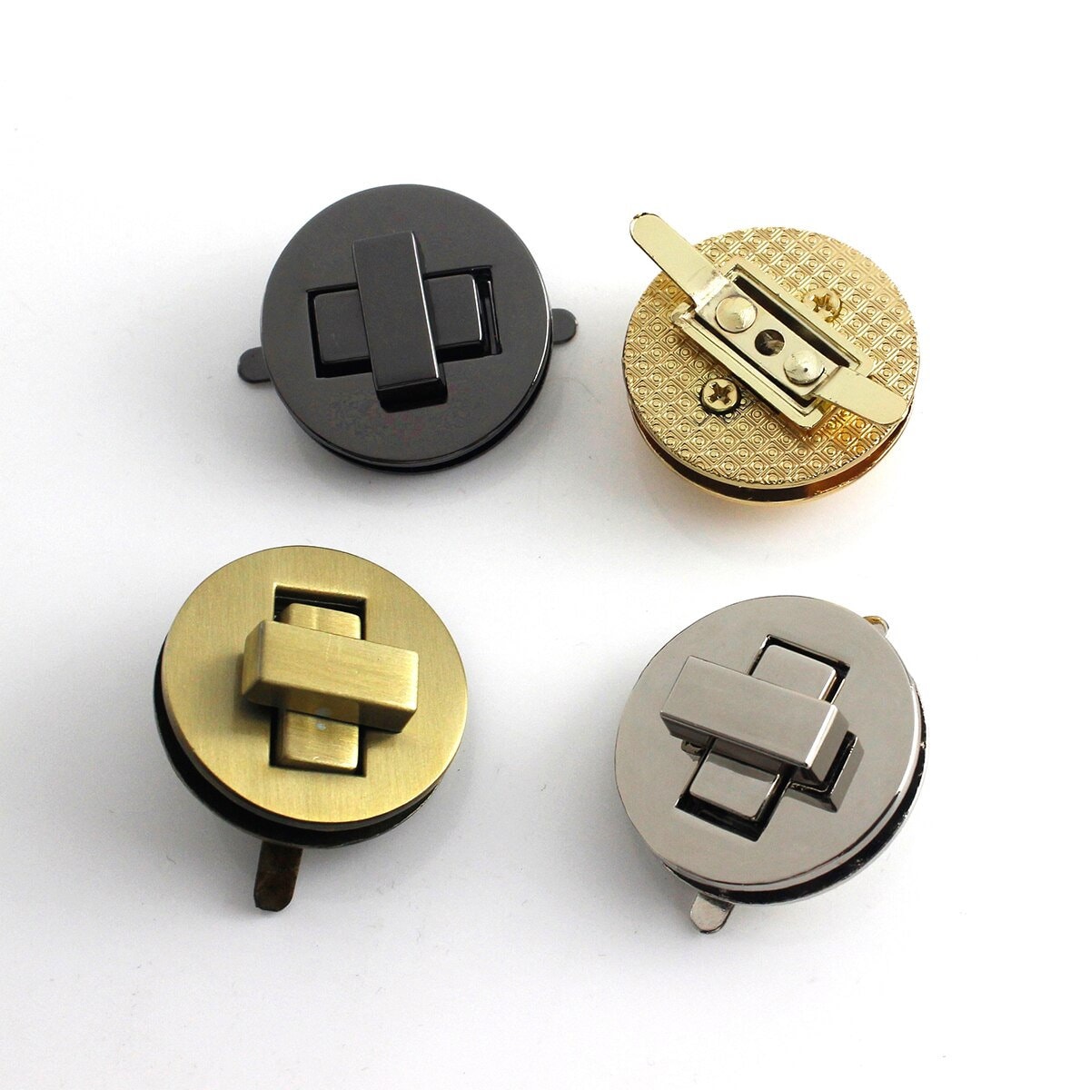 Metal Round Twist Turn Lock 1 3/8 35mm 1pc Gold Silver | Etsy