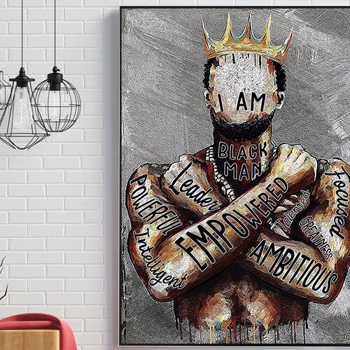 Black Man Art Print African American Man Wall Art Print - Etsy
