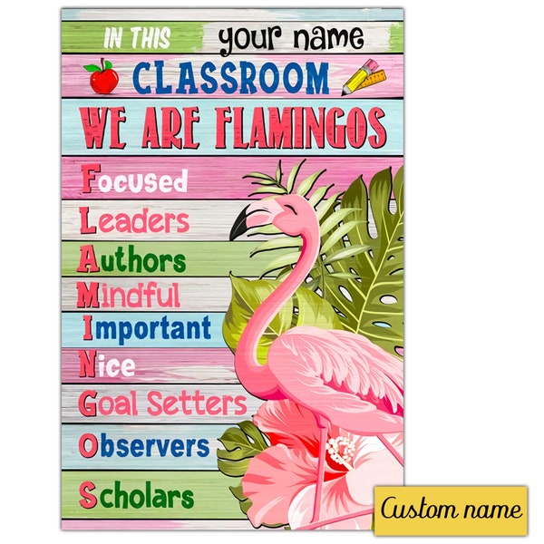 Flamingo Classroom - Etsy
