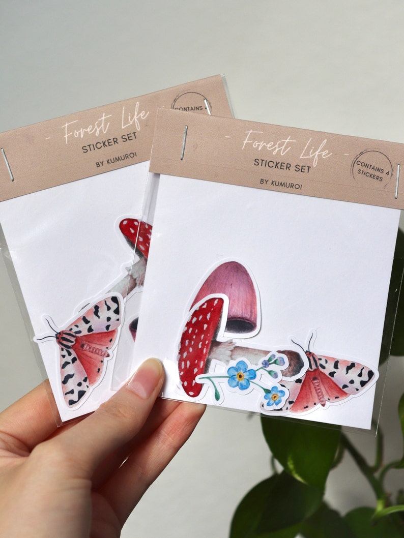 Watercolor Forest Life Sticker Set l Cottage Core Sticker - Etsy.de