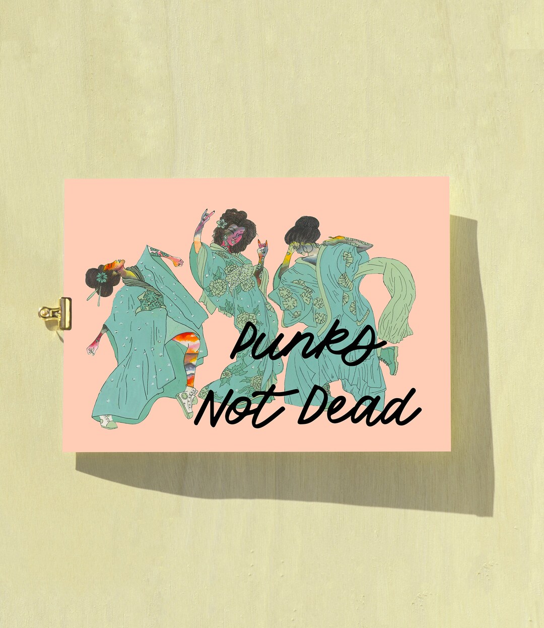 Riot Geishas Giclée Art Print | Punk Rock Floral Design - Etsy