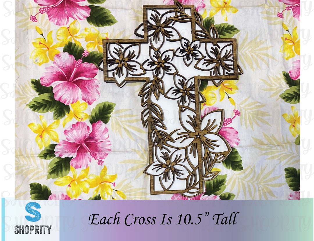 Hawaiian Plumeria Cross|hawaiian Flower Cross|hawaiian Flower|hawaii ...